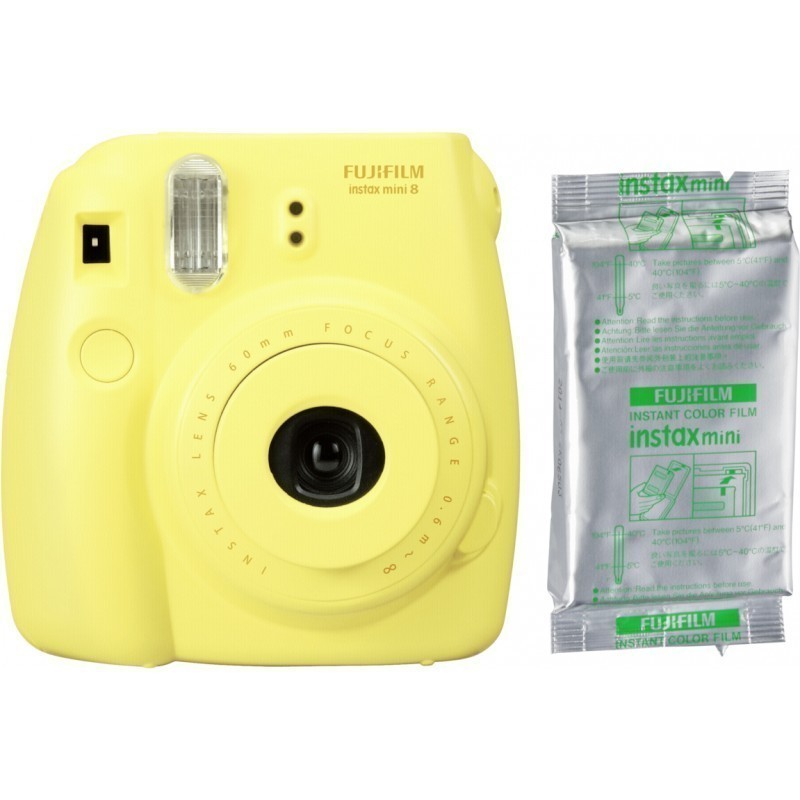 Fujifilm Instax Mini 8 kit, yellow - Instant cameras - Photopoint