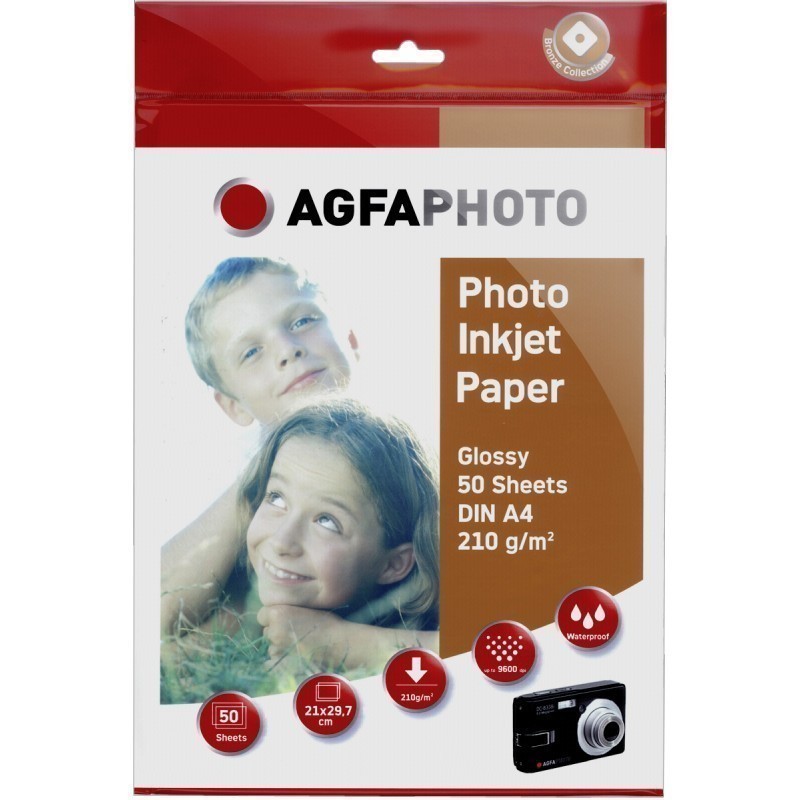 Agfaphoto photo paper A4 glossy 210g 50 sheets - Photo papers - Photopoint