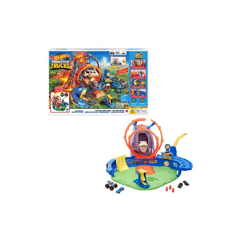 Hot Wheels Monster Trucks T-Rex Volcano Arena - Sõidurajad ja tarvikud ...