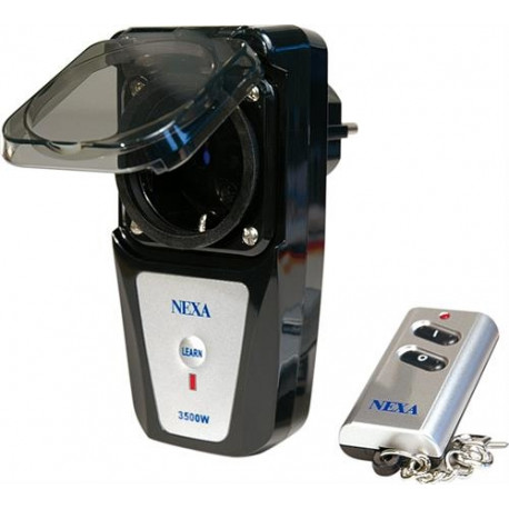 Remote switch NEXA for outdoor use, IP44, max 16A, remote control, self ...