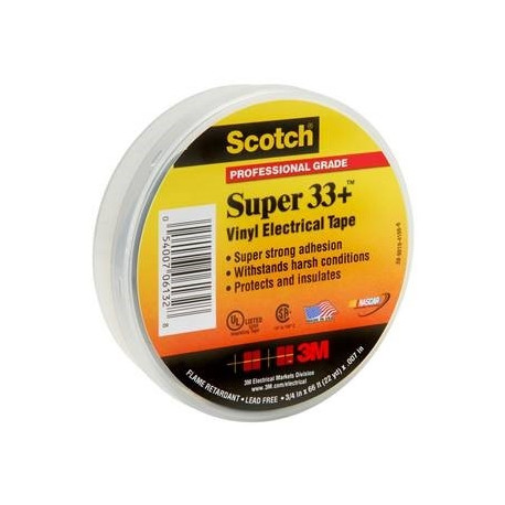 3M Scotch Super 33+ premium klassi teip 0,177mmx19mmx20m, must ...