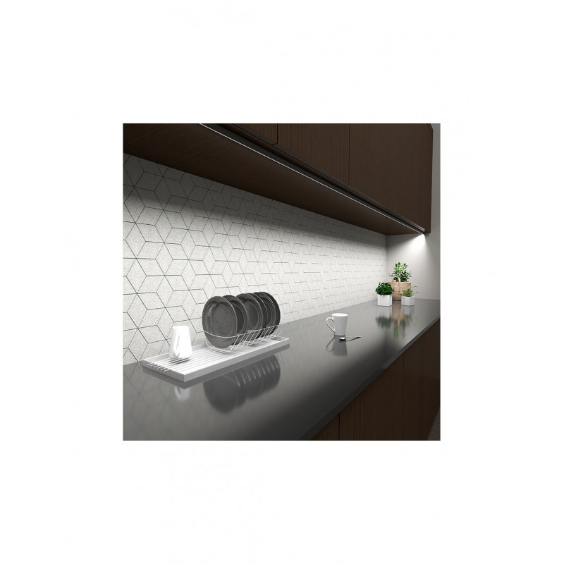 Alumiiniumprofiil valge kattega LED ribale, valge, nurk 30/60° TRI-LINE ...