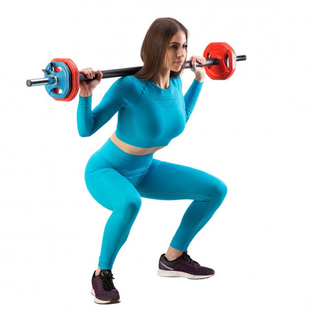 Exercise resistance rubber set + body pump bar HMS Set GBP01 - Weight ...