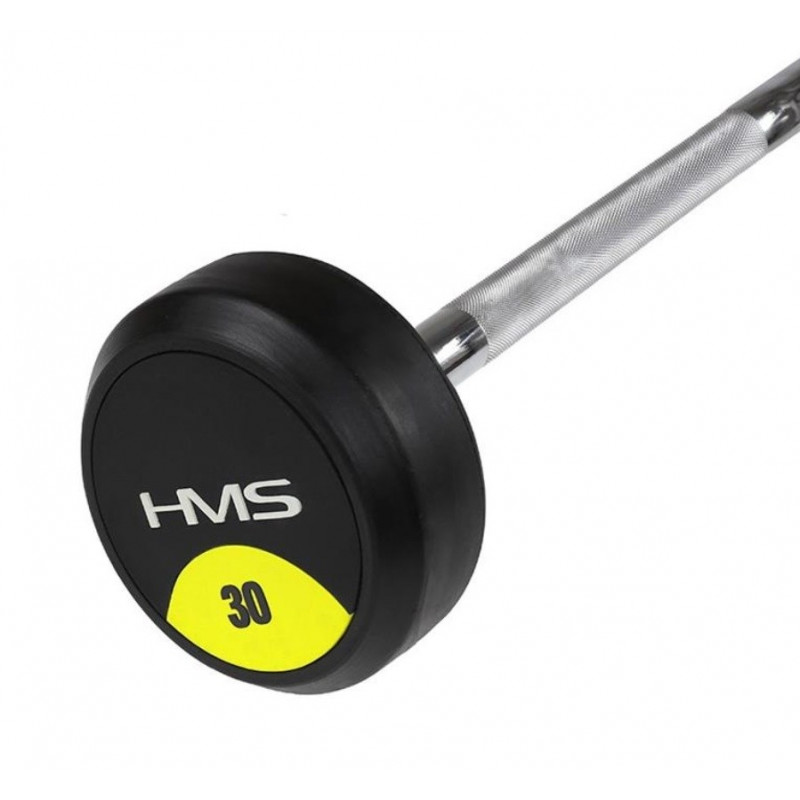 HMS GSG30 fixed barbell/rubber bar 30 kg - Weight plates & bars ...