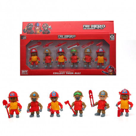 Action Figure Fireman 6 Pieces Set - Toy figures - Photopoint