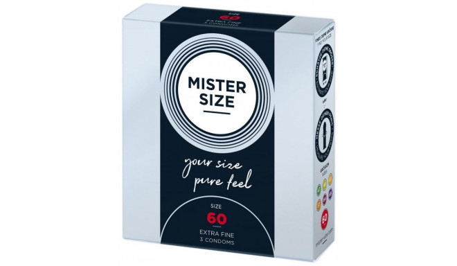 Mister Size condoms 60mm 3pcs - Prezervatīvi - Photopoint
