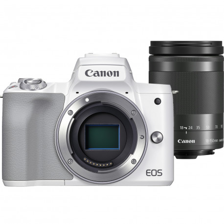 Canon EOS M50 Mark II (White) + EF-M 18-150mm IS STM (Black ...