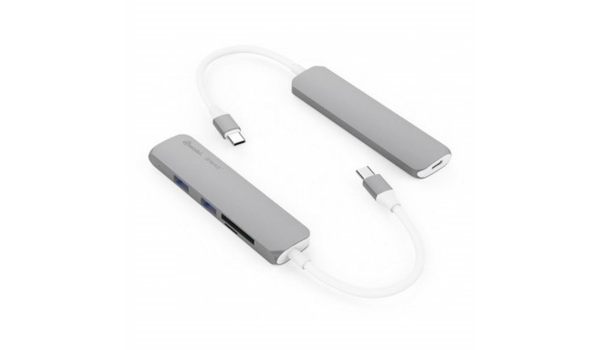 3-Port USB Hub Silver HT 17123 - USB hubs - Photopoint