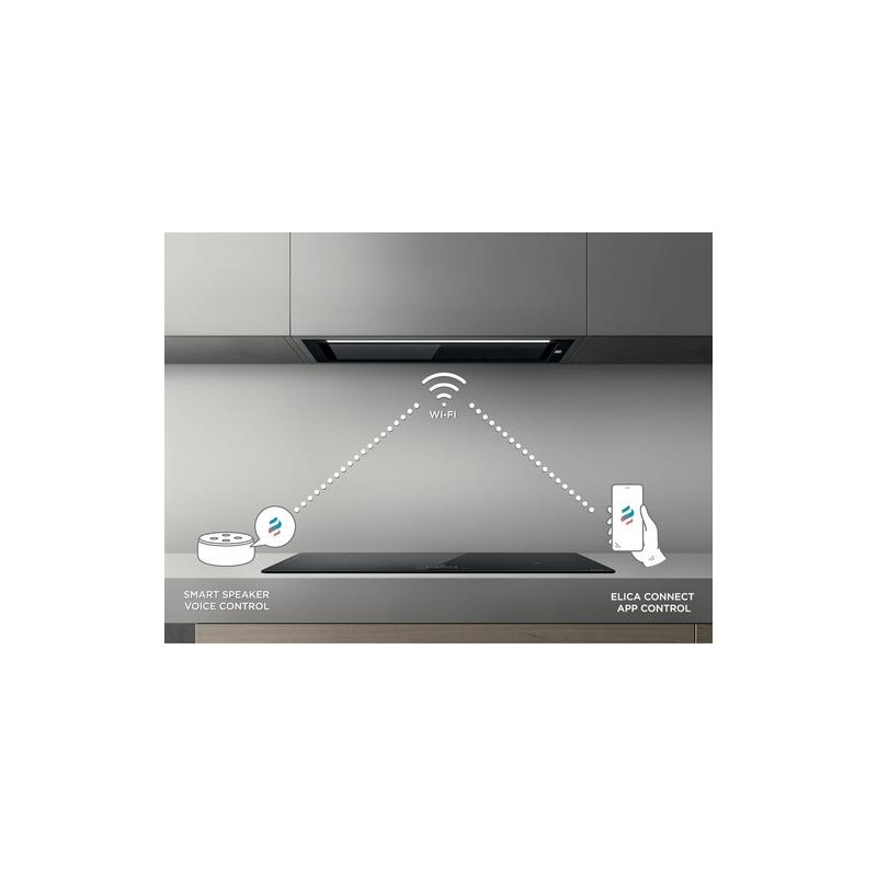 Elica Hidden 2.0 @ BLGL/A/90 Built-in Black, Stainless steel 700 m³/h ...