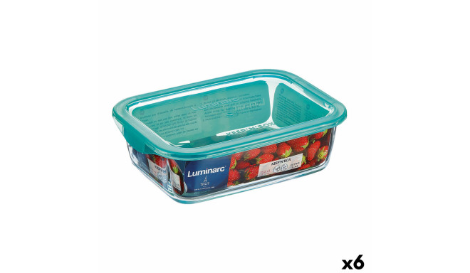 Rectangular Lunchbox with Lid Luminarc Keep'n Lagon 12 x 8,5 x 5,4 cm ...