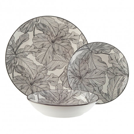 Dinnerware Set Versa Palm tree Porcelain 18 Pieces - Tableware sets ...