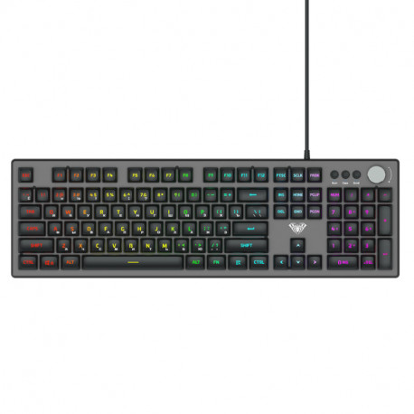 Aula F2028 RGB backlight Membrane Key Gaming - Klaviatuurid - Photopoint