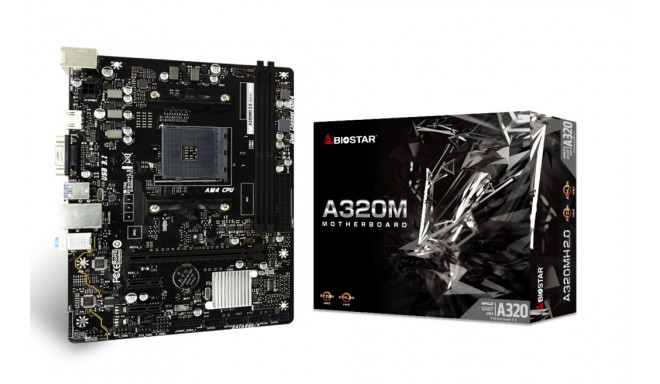 Biostar A320MH 2.0 motherboard AMD A320 Socket AM4 micro ATX ...