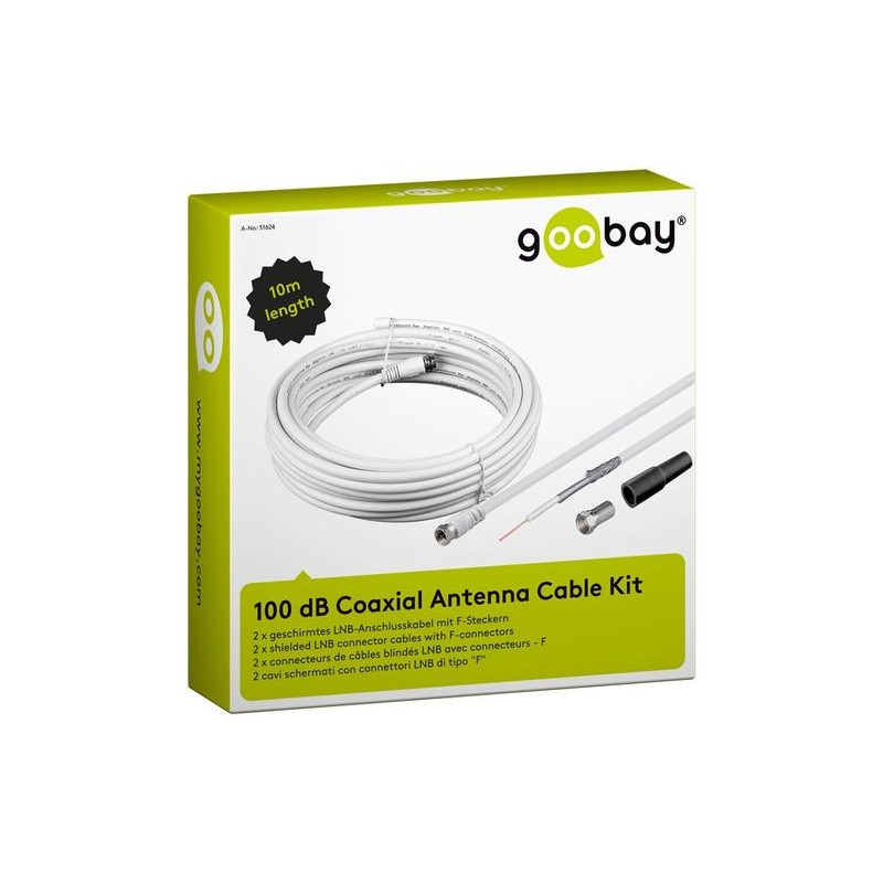 Goobay 100 dB Coaxial Antenna Cable Set - Cables - Photopoint