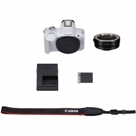 Canon EOS R50 (White) + Mount Adapter EF-EOS R - Hübriidkaamerad ...