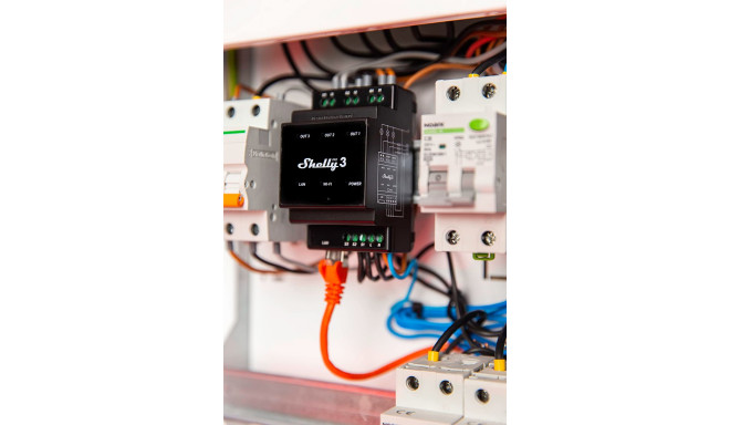 Shelly Pro 3, relay (black, three channels) - Relays - Photopoint