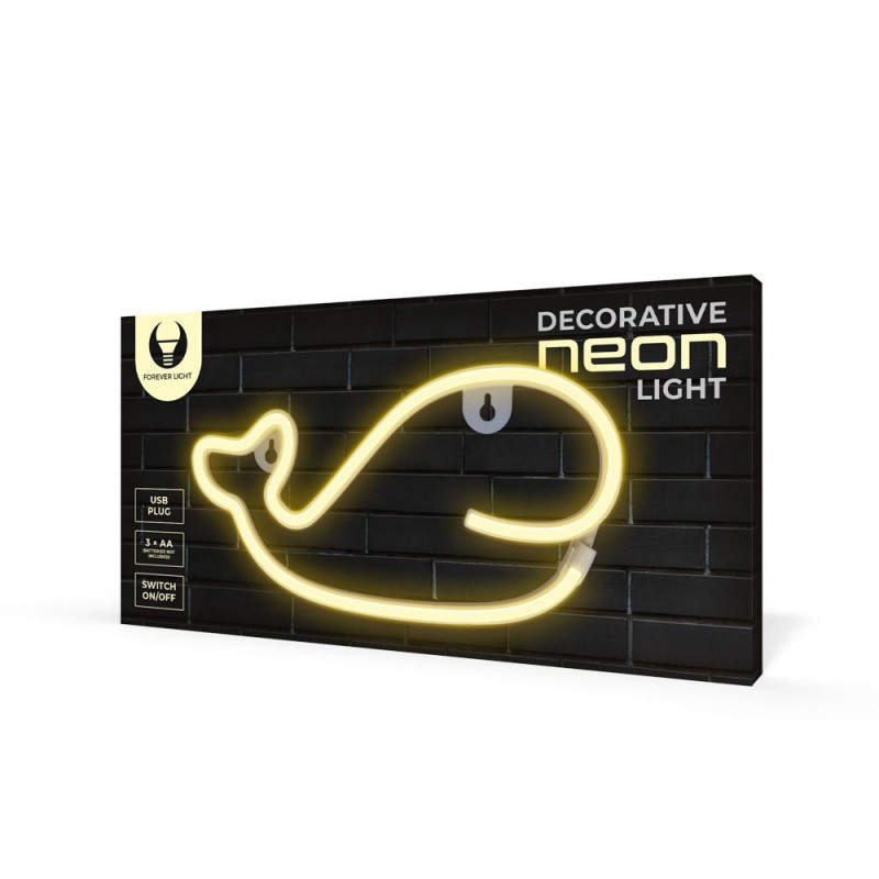 Forever Light FLNEO9 WHALE Neon LED Sighboard - Outdoor lamps - Photopoint