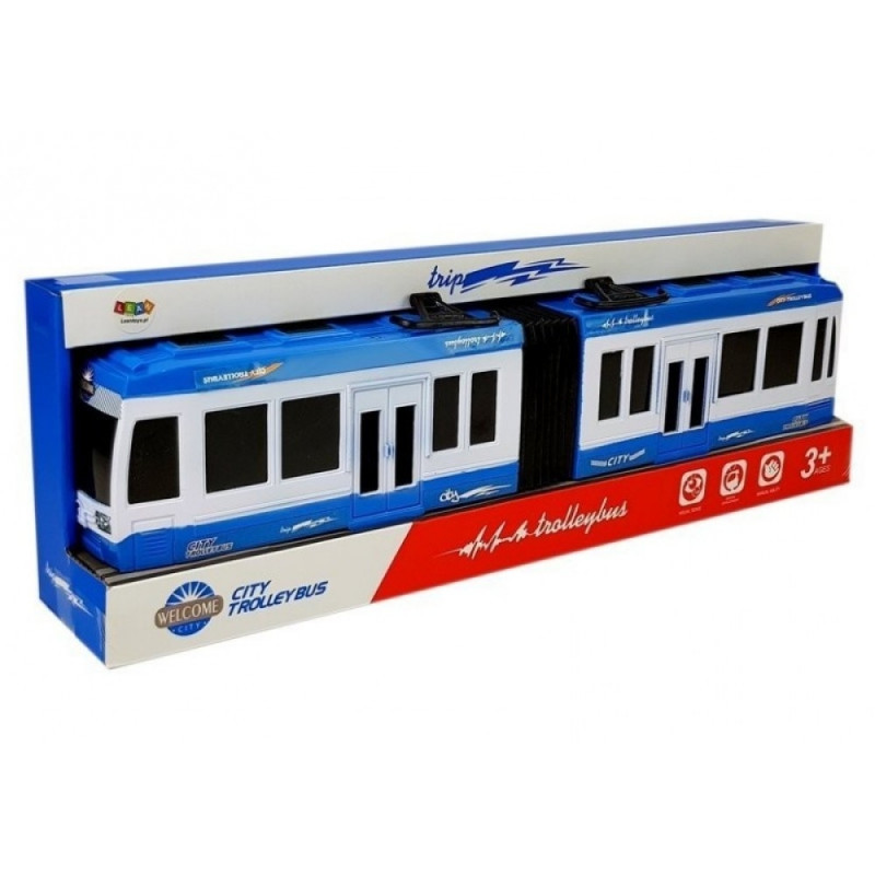 Articulated Bus with Friction Drive Blue - Mänguautod - Photopoint
