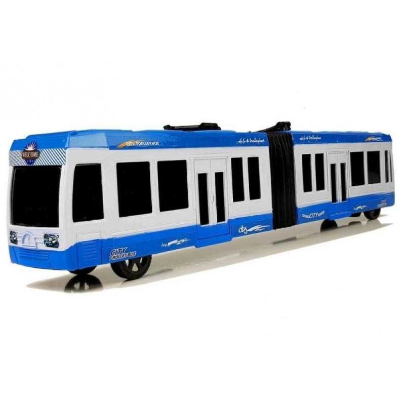 Articulated Bus with Friction Drive Blue - Mänguautod - Photopoint