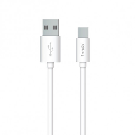 Data Cable USB to Type-C 25W 1m By Fonex White - Cables - Photopoint