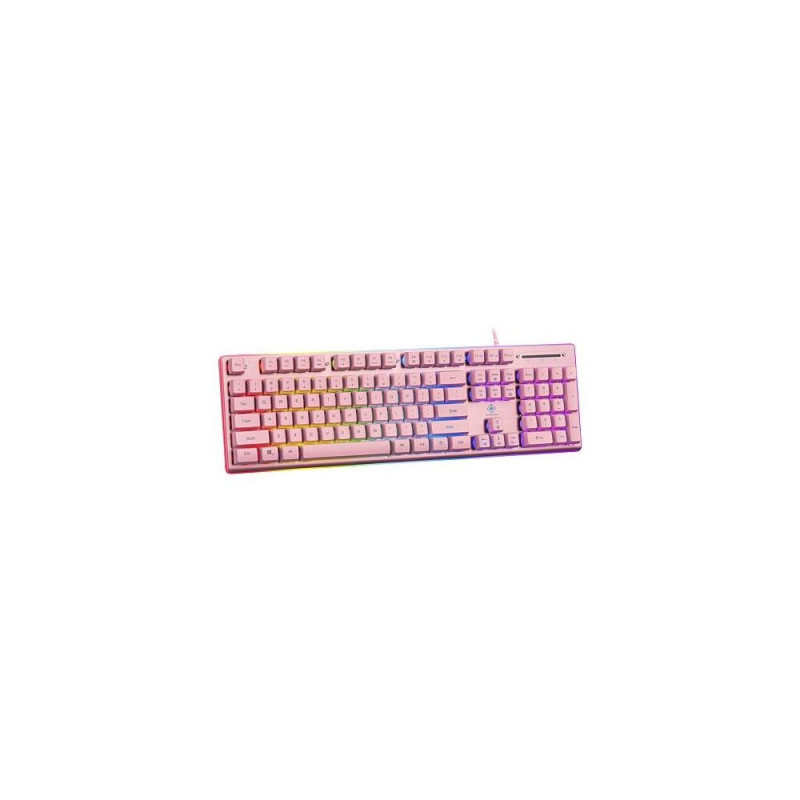 Deltaco GAM-021-RGB-P-US keyboard USB QWERTY US English Pink ...