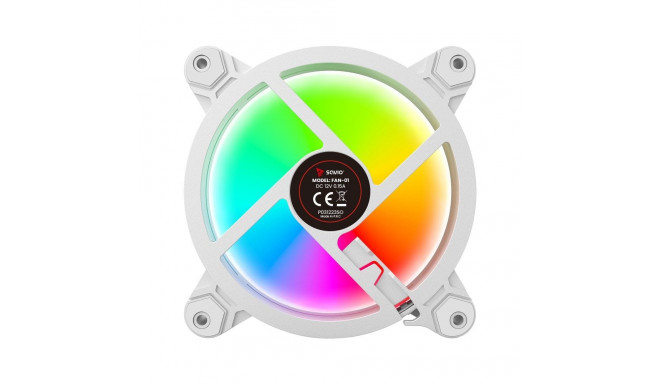 SAVIO FAN-01 WHITE 4-pack 120mm ARGB fan including controller and ...