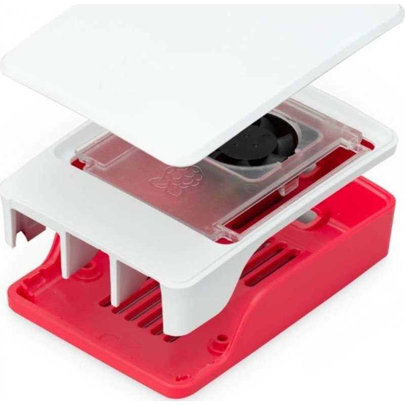 Raspberry Pi Case for Pi 5 Red/white - Raspberry PI - Photopoint