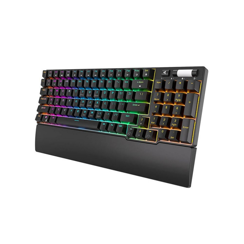 Wireless mechanical keyboard Royal Kludge RK96 RGB, Brown switch (black ...
