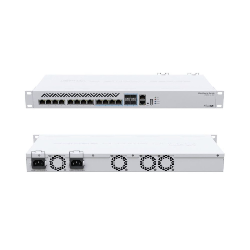 MikroTik Cloud Router Switch 312-4C+8XG-RM with RouterOS L5, 1U ...