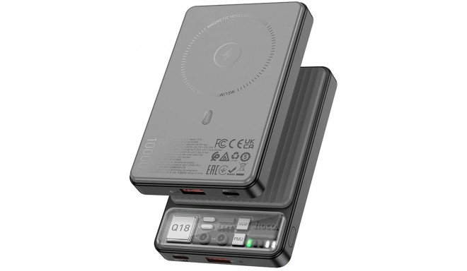 Hoco akupank 10000mAh MagSafe QC3 22,5W, must - Akupangad - Photopoint