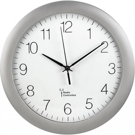 Hama wall clock Radio DCF PG-300, silver (opened package) - Wall clocks ...