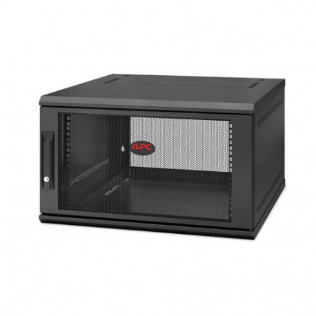 APC NetShelter 6U Wallmount Rack Enclosure Cabinet Single Hinged Server ...