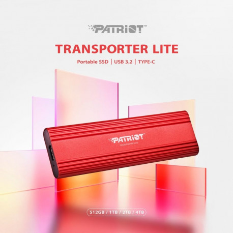 External SSD - Patriot Memory Transporter Lite 2TB USB-C Red ...