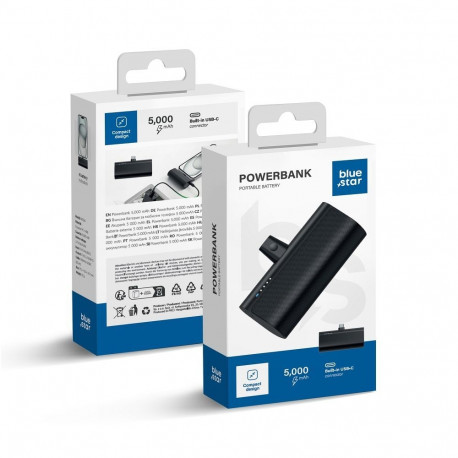BLUE STAR powerbank 5000 mAh with built-in connector Type C 2,1A W0556 ...