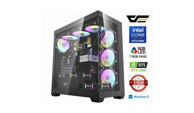 MDATA GAMING Core i5-14400F 16GB 512GB SSD 1TB HDD RTX4060 8GB W11Home - Lauaarvutid - Photopoint