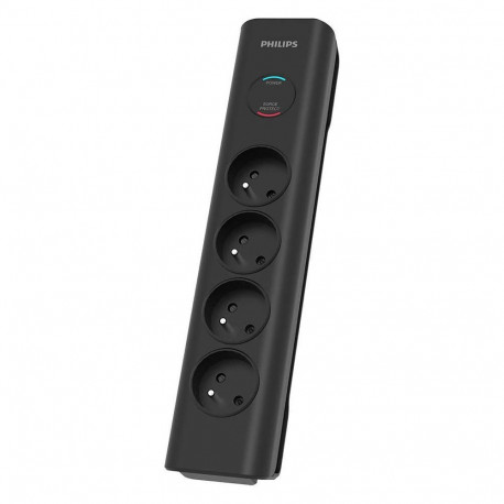 Philips SPN surge protection power strip 4 sockets 2 m black (Phil ...