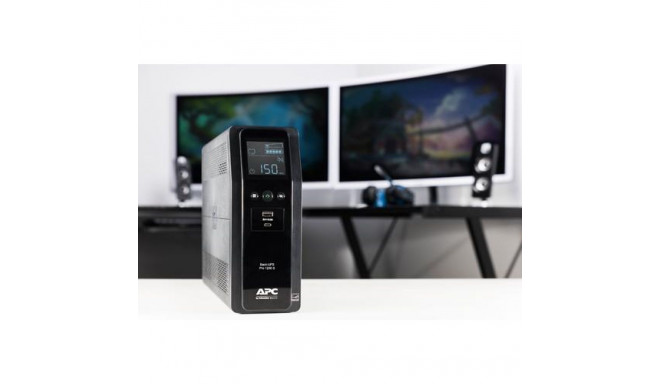 APC Back-UPS Pro, 1200VA/720W, Tower, 230V, 8x IEC C13 outlets, Sine Wave, AVR, USB Type A + C ...