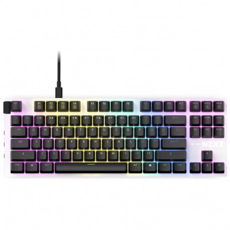 DE layout - NZXT FUNCTION TENKEYLESS, gaming keyboard (white/black ...