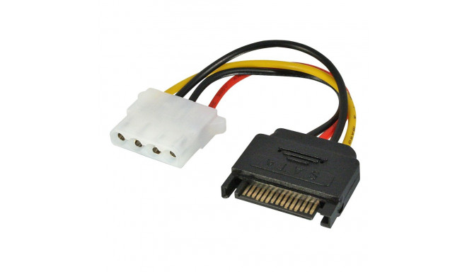 Power Cable - LINDY SATA Power to LP4 Power Cable, 15 Pin to LP4, 0.15 ...