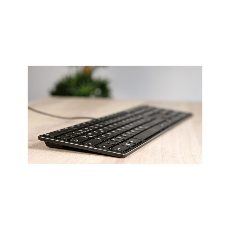 RIVA Slim Metal Scissor Keyboard, black - DE Layout - Klaviatuurid ...
