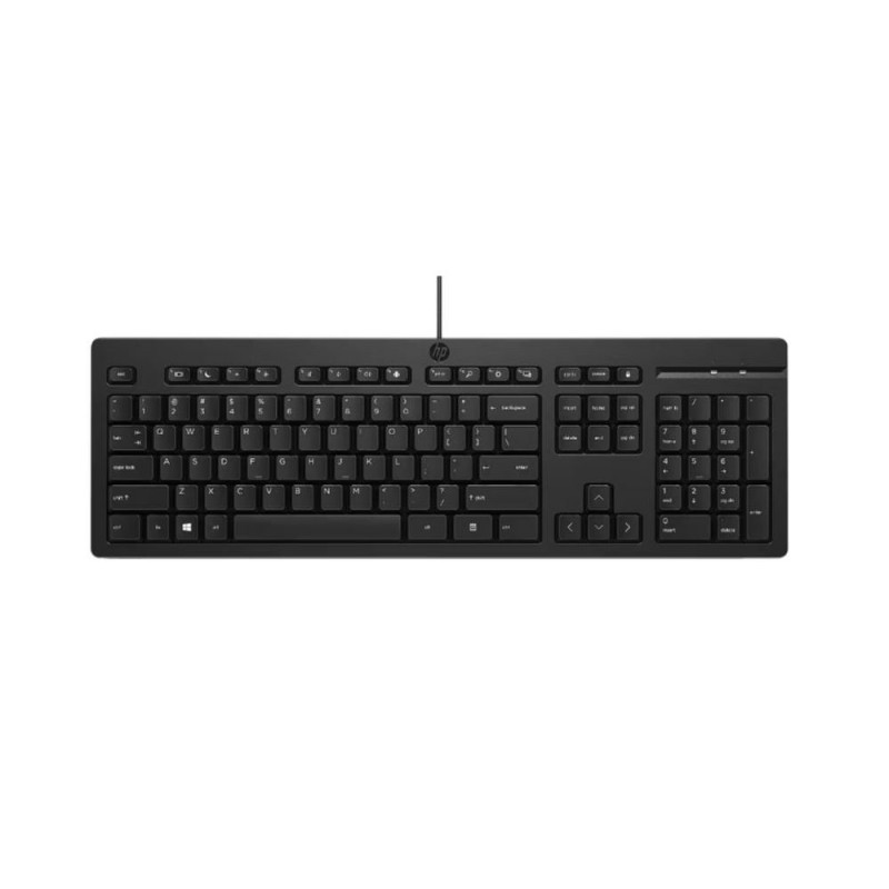 HP 125 G2 USB Wired Keyboard Sanitizable Copilot Key - Black - US ENG ...