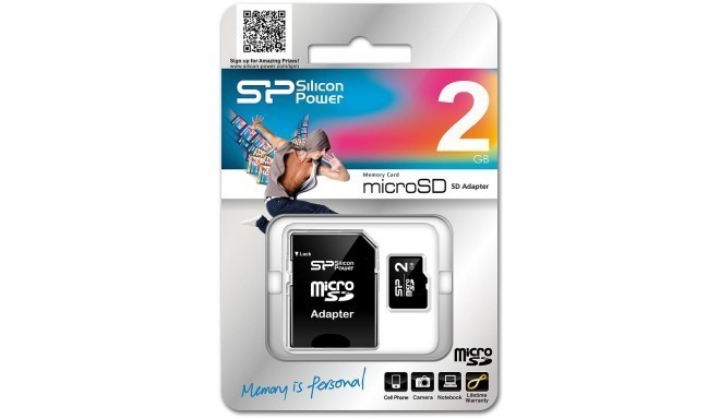 Silicon Power memory card microSD 2GB + adapter - Memory cards - Nordic ...