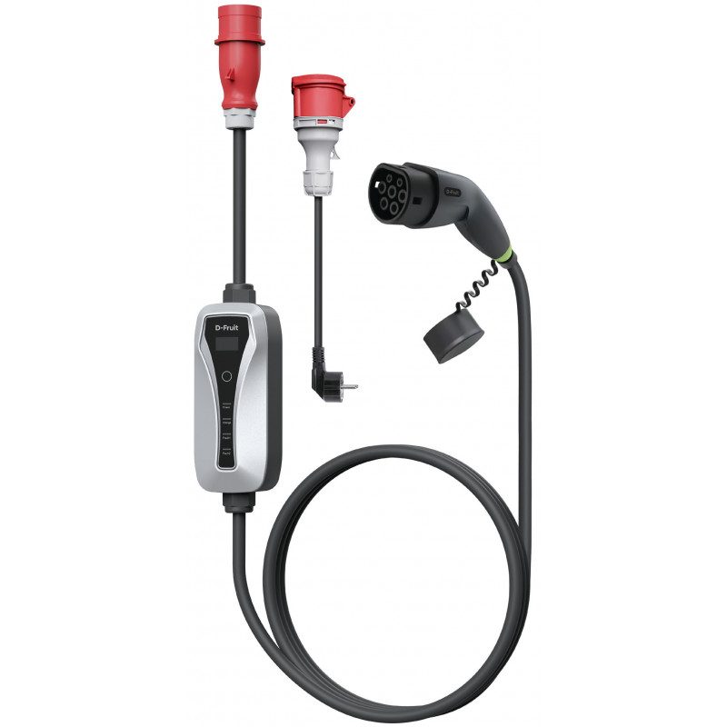 D-Fruit electric car charger Type-2 16A 11kW 5m + Schuko adapter ...