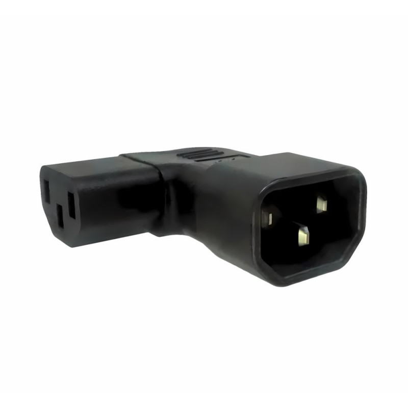 Angled adapter IEC C13 female to IEC C14 male, voltage 230V, max ...