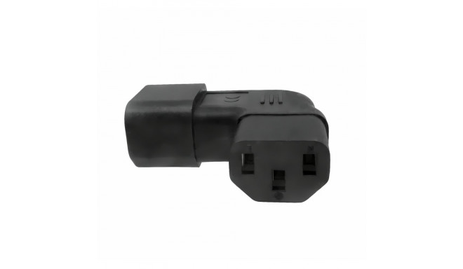 Angled adapter IEC C13 female to IEC C14 male, voltage 230V, max ...