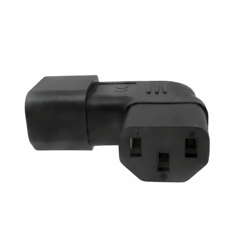 Angled adapter IEC C13 female to IEC C14 male, voltage 230V, max ...