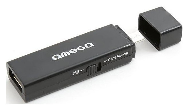 Omega card reader microUSB, black - Memory card readers - Nordic Digital