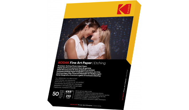 Kodak fotopaber 10x15cm Fine Art Paper Etching 210g 50 lehte ...