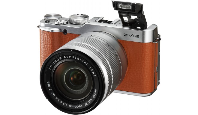 Fujifilm X-A2 + 16-50mm Kit, pruun - Hübriidkaamerad - Photopoint