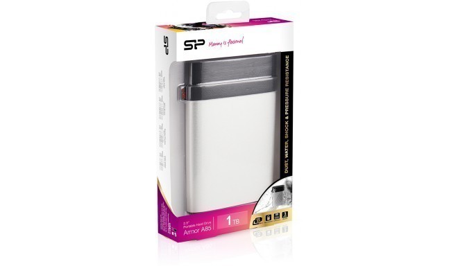 Silicon Power Armor A85 1TB, silver - External HDDs - Nordic Digital